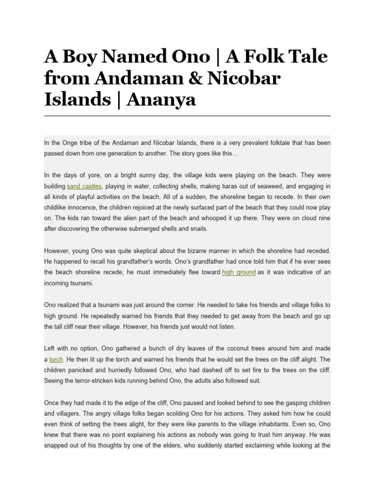 A Boy Named Ono | PDF