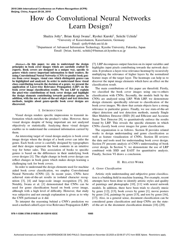 How Do Convolutional Neural Networks Learn Design | Download Free PDF | Applied Mathematics ...