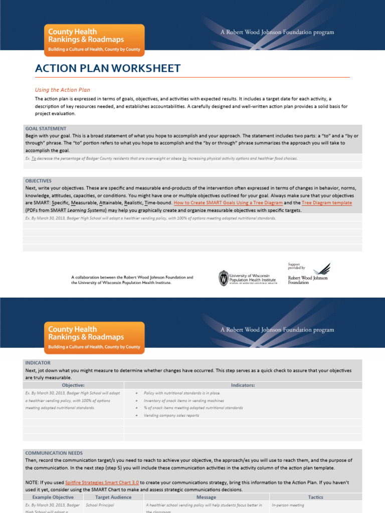 Action Plan Template | PDF | Goal | Target Audience