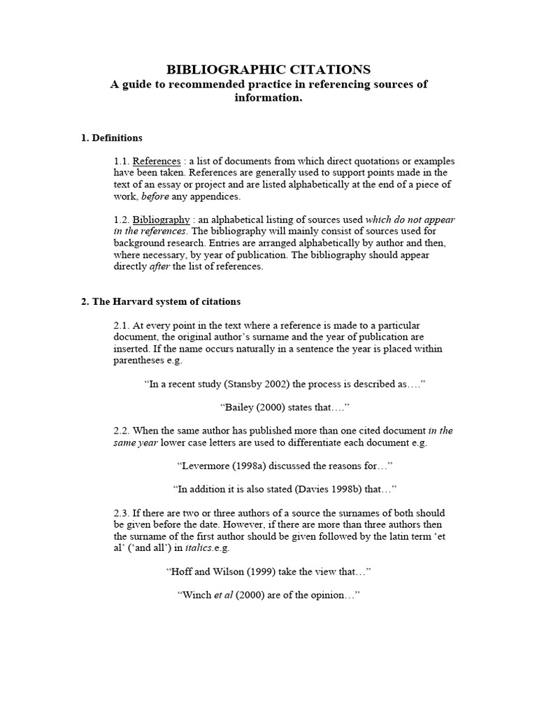 Biblographic Citations | PDF | Citation | Bibliography