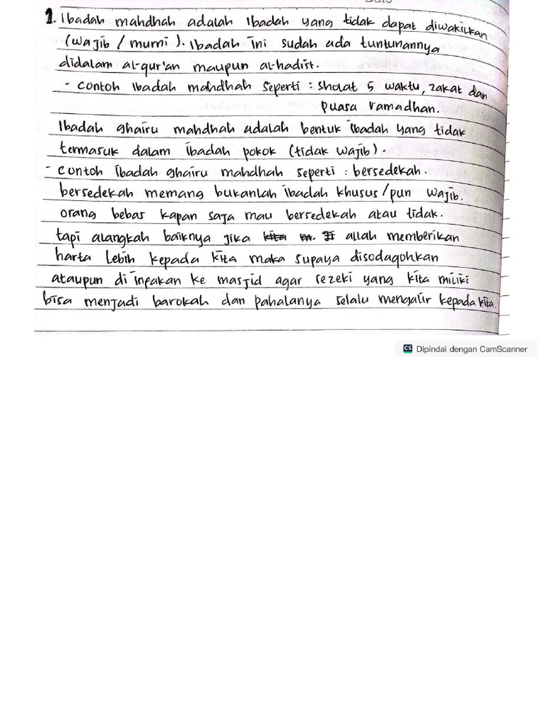 Jawaban Tugas 1 Matkul Agama | PDF