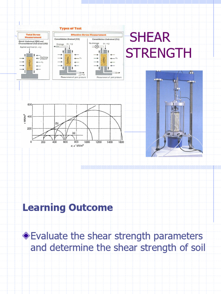 C1 Shear Strength | PDF | Strength Of Materials | Stress (Mechanics)