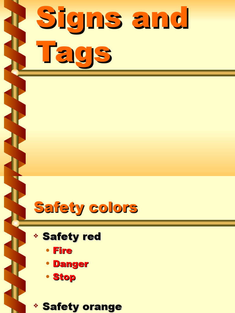 Signs & Tags | PDF | Occupational Safety And Health | Physical Sciences