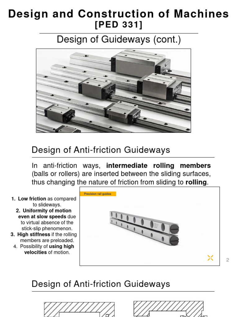 07 Design of Guideways (Cont.) and Machine Tool Frame | PDF | Strength ...