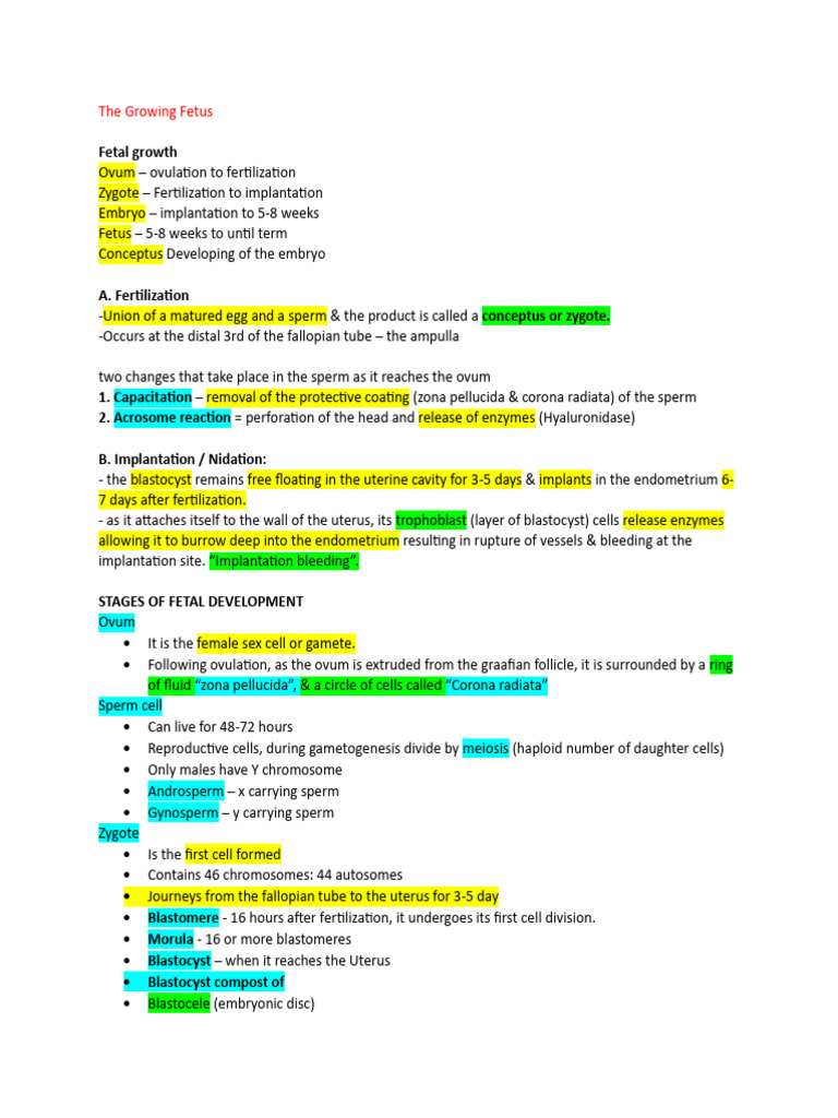 The Growing Fetus For CP | PDF | Pelvis | Childbirth