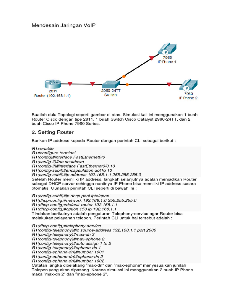 Mendesain Jaringan VoIP | PDF