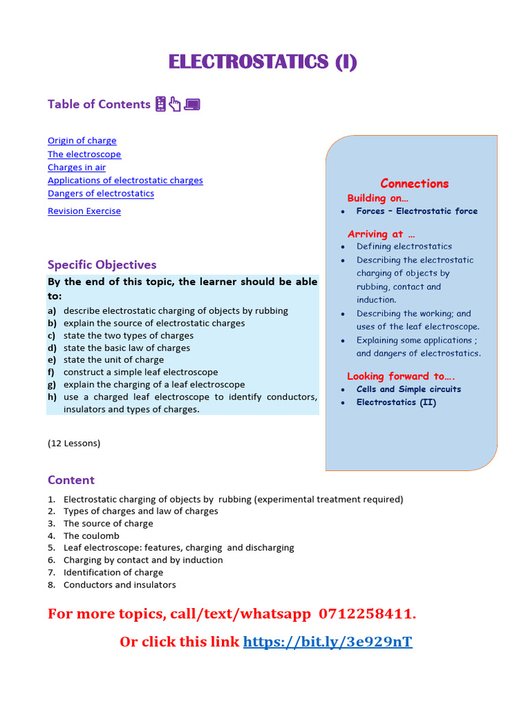 1.9 Electrostatics (I) | PDF | Electric Charge | Electrostatics