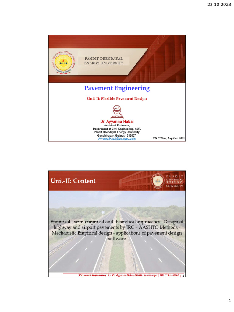 Flexible Pavement Design Principles | PDF | Road Surface | Strength Of ...