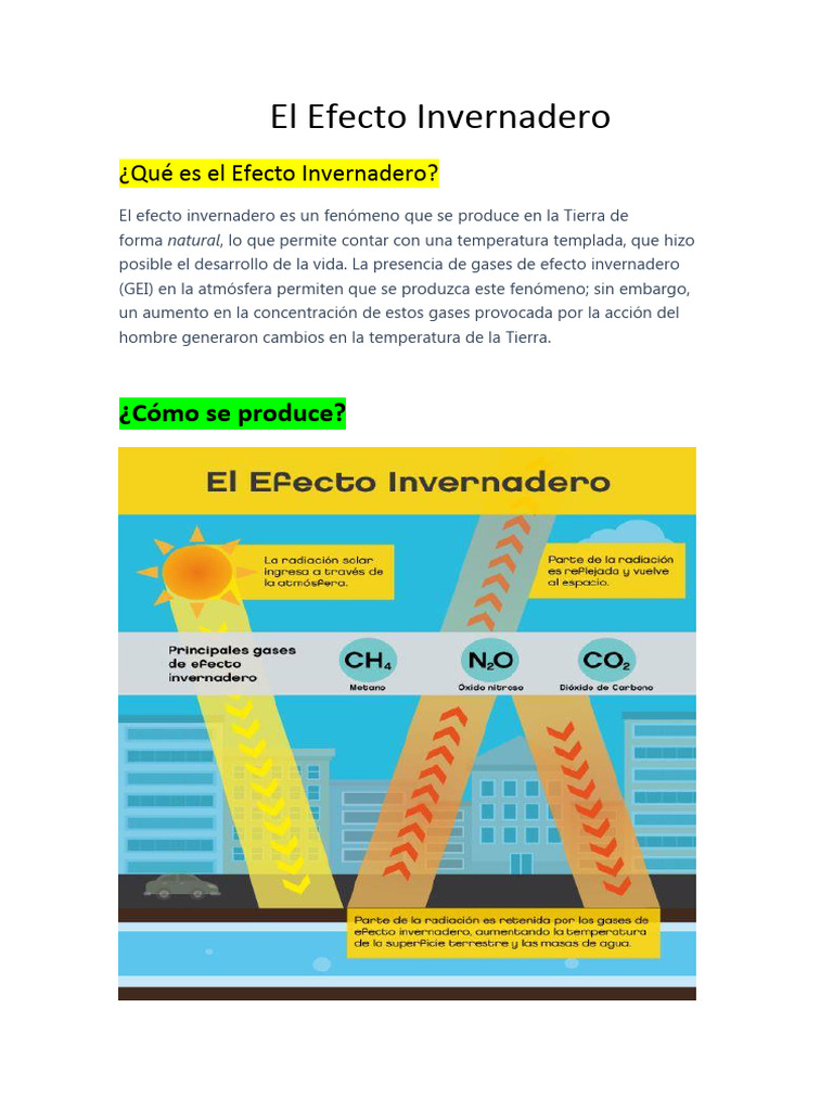 El Efecto Invernadero | PDF