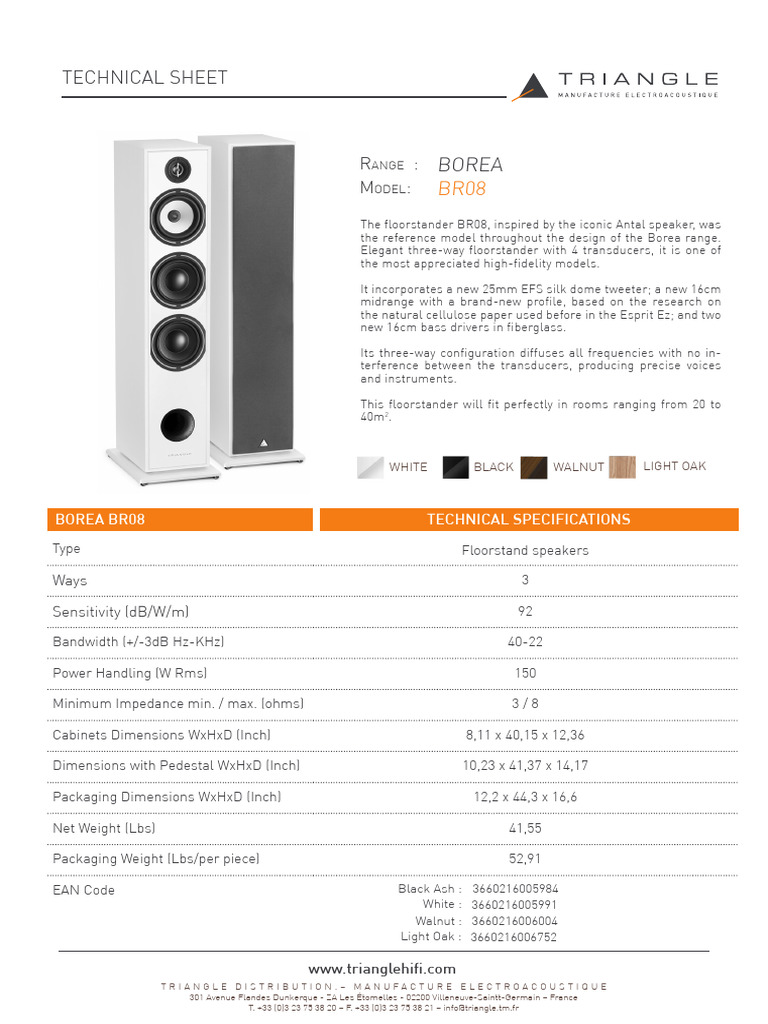 Triangle Borea Br08 Datasheet 2020-En | Download Free PDF | Sound ...