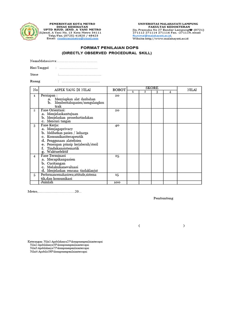 Format Penilaian | PDF