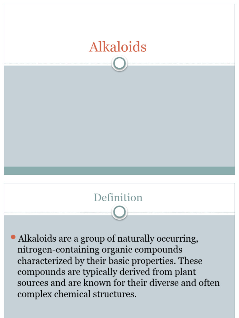 Alkaloids | PDF | Alkaloid | Natural Products