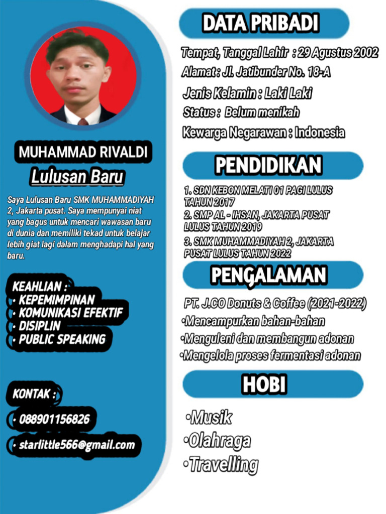 CV Baru Muhammad Rivaldi | PDF