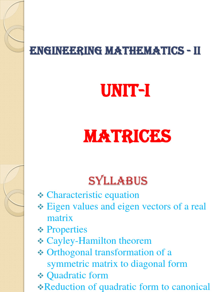 Maths Pdf 2 Pdf Eigenvalues And Eigenvectors Matrix Mathematics