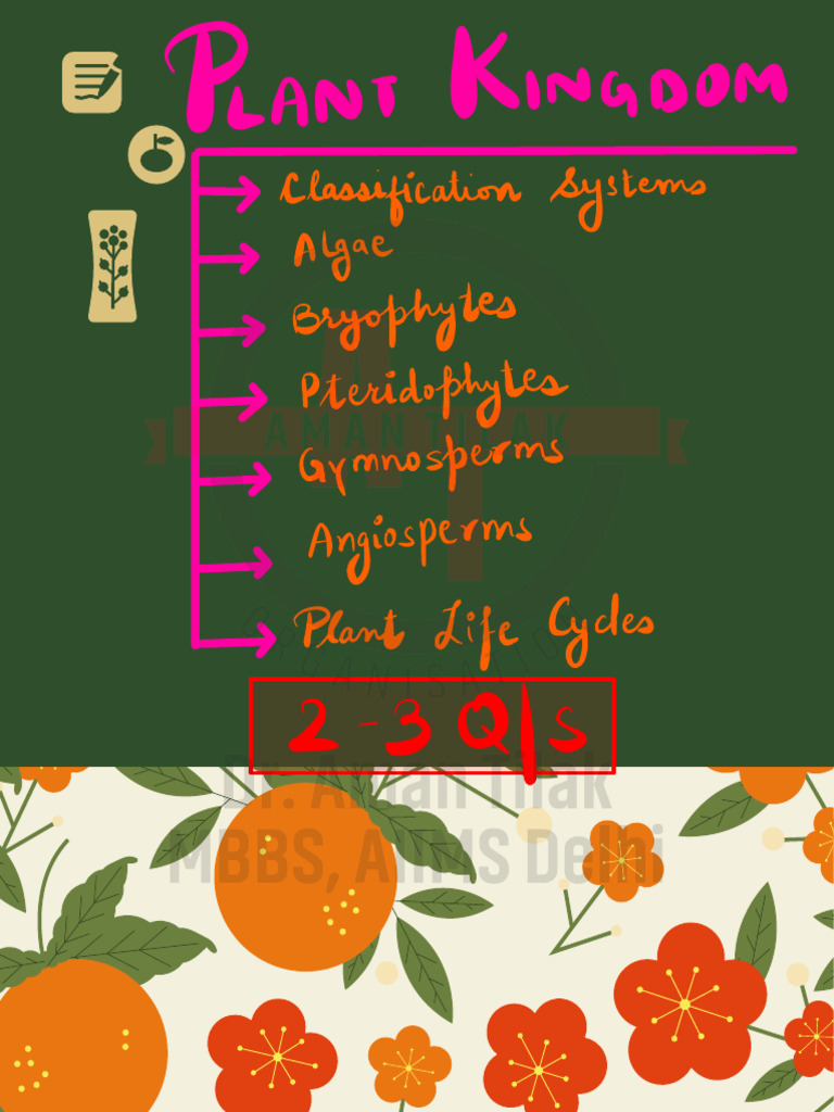 Plant Kingdom Taxonomy Overview | PDF | Taxonomy (Biology) | Algae
