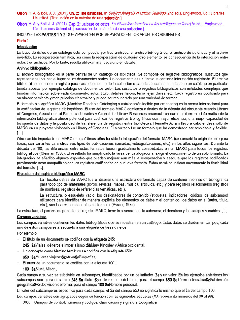 Base De Datos Y Catalogos Online Olson Descargar Gratis Pdf