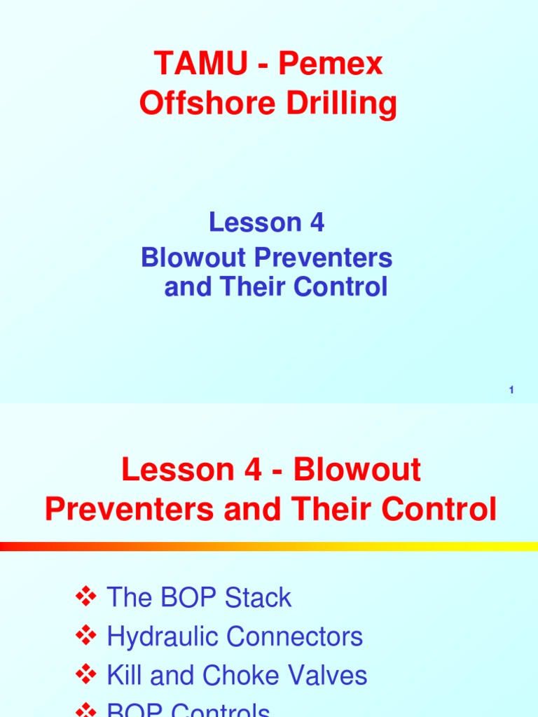 Offshore Blowout Preventers Overview | PDF | Blowout (Well Drilling ...