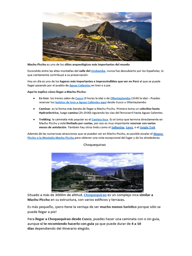 Machu Picchu | PDF | Machu Picchu