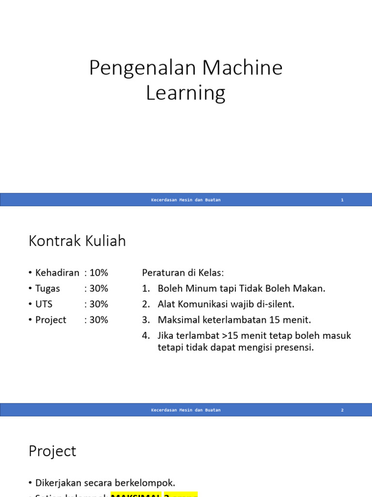 Pengenalan Machine Learning | PDF