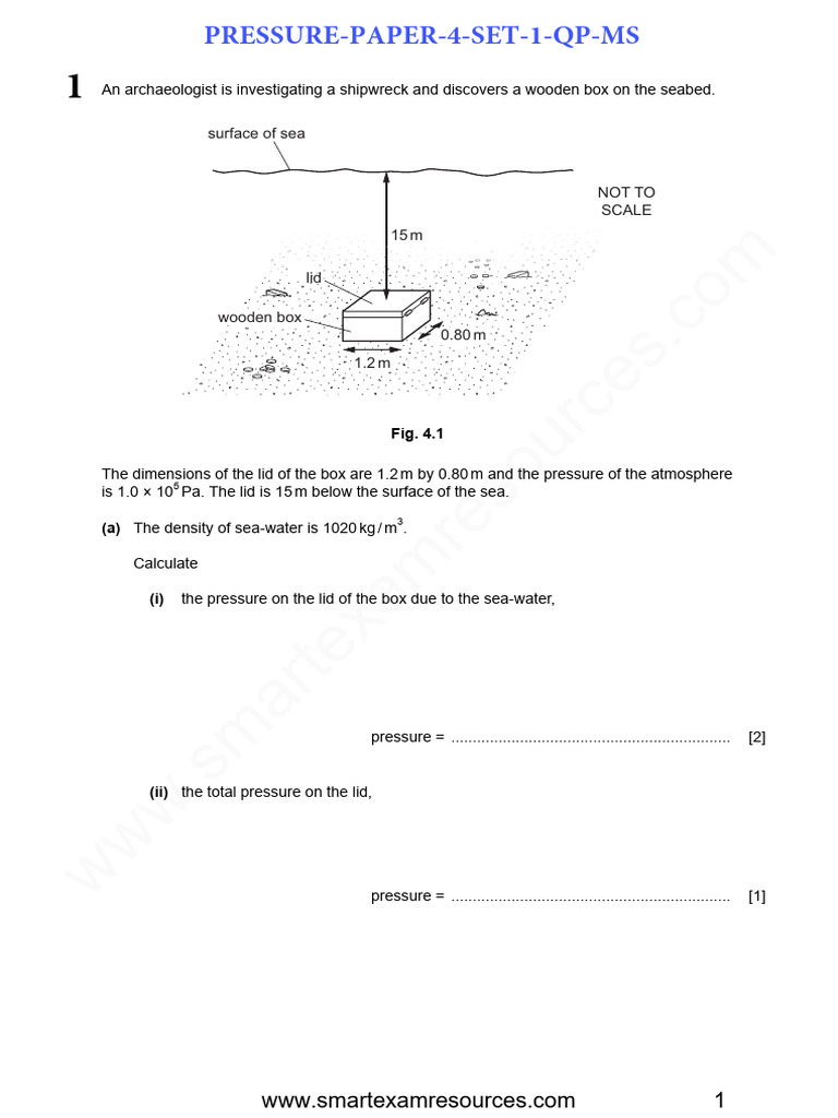 Physics Exam: Pressure and Density Calculations | PDF | Gases | Pressure