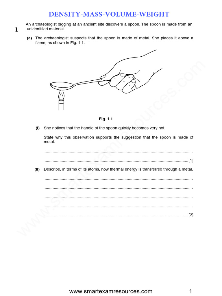 1.2.1 Density Mass Volume Weight Set 2 QP Ms | PDF | Density | Liquids