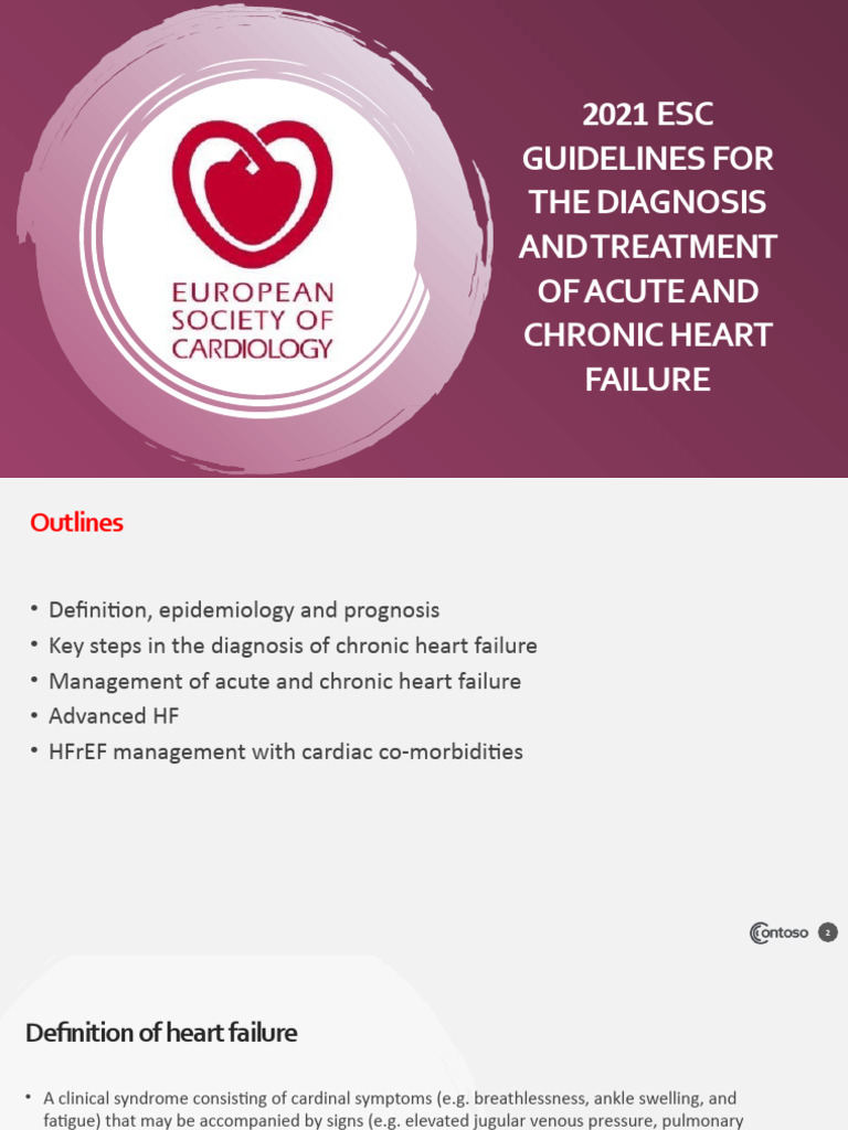 Esc Guidelines For The Management of Heart Failure (Autosaved) | PDF ...