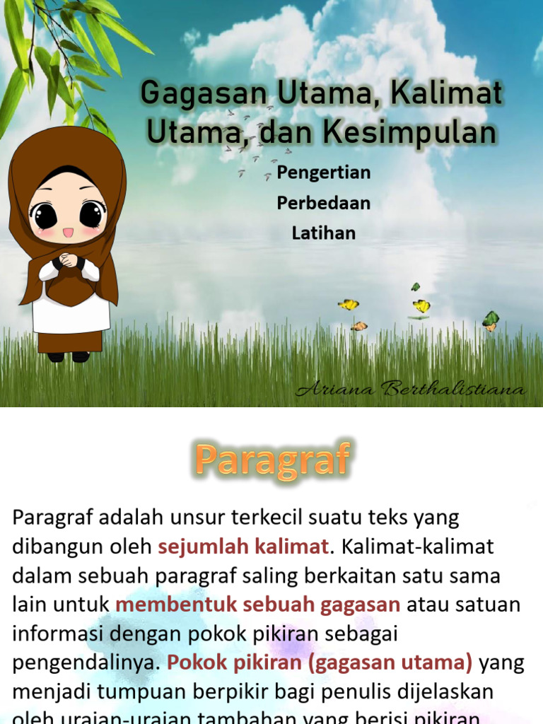 Perbedaan Kalimat Utama dan Gagasan Utama | PDF