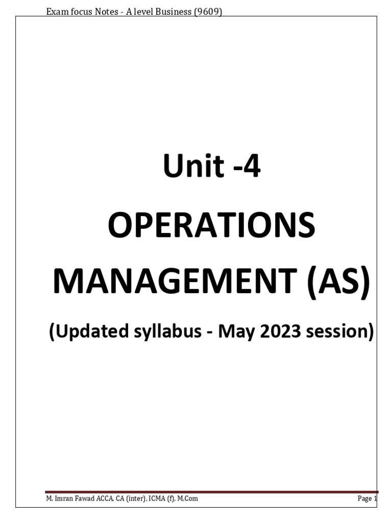 As - Unit 4 UPDATED For May 2024 - Syllabus Updated | Download Free PDF | United Kingdom ...