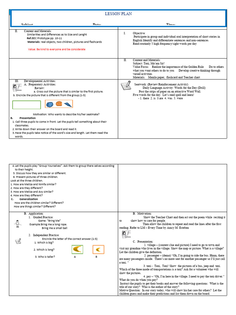 FORMAT-LP-MG-SCHEME-E English 3-4 | PDF | Communication | Behavior Modification
