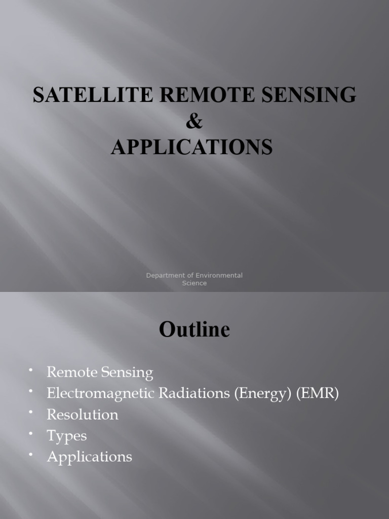 Gis Lect 2 Pdf Image Resolution Electromagnetic Spectrum