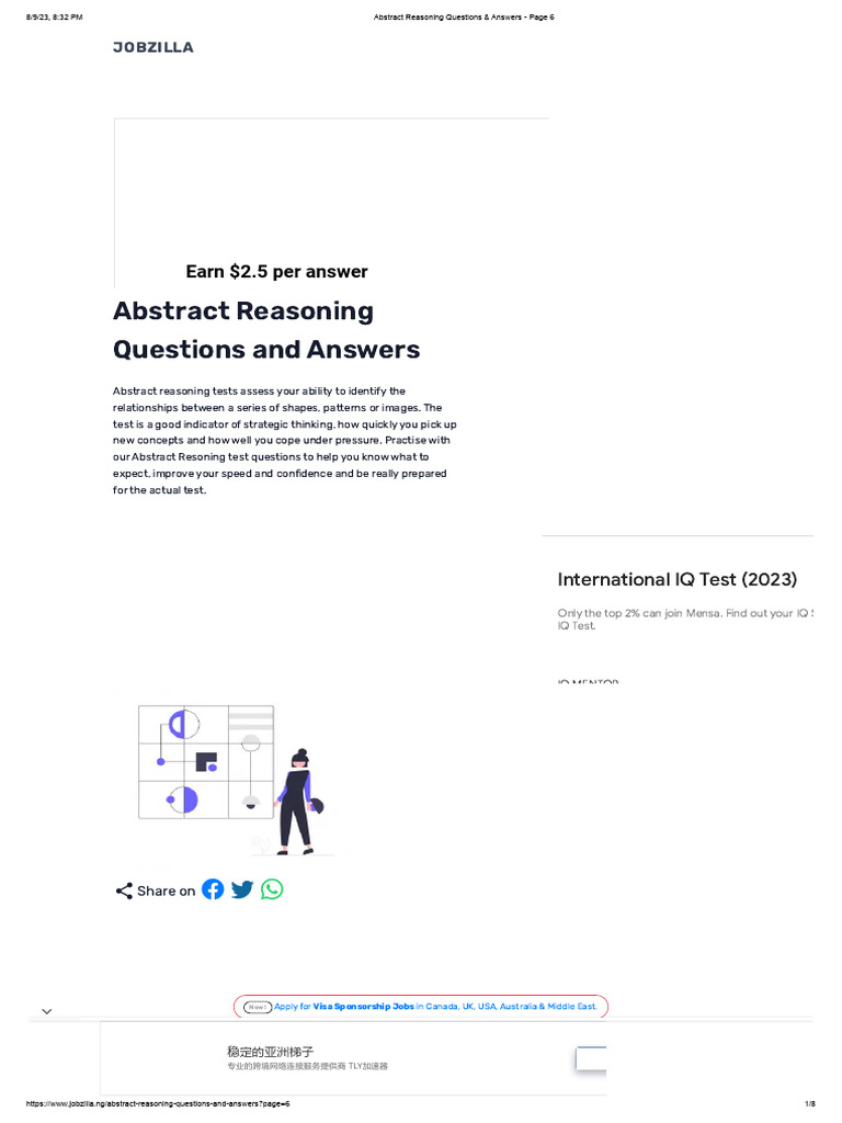 Abstract Reasoning Questions & Answers - Page 6 | PDF | Reason ...