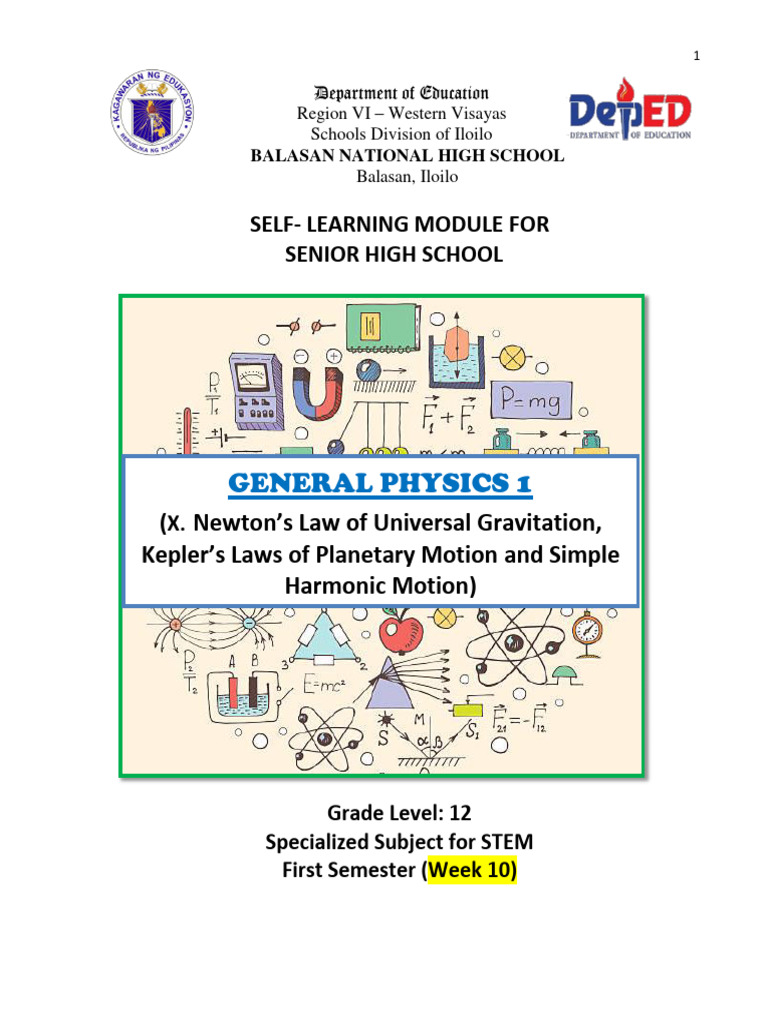 Grade 12 STEM Physics Module | PDF | Weight | Orbit