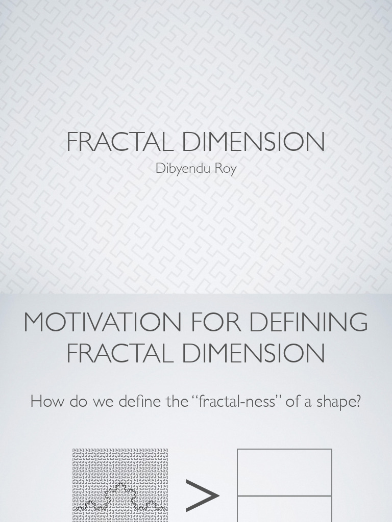 Curso Basico Fractales - SSPFRACTALSPREZ | PDF | Fractal | Dimension