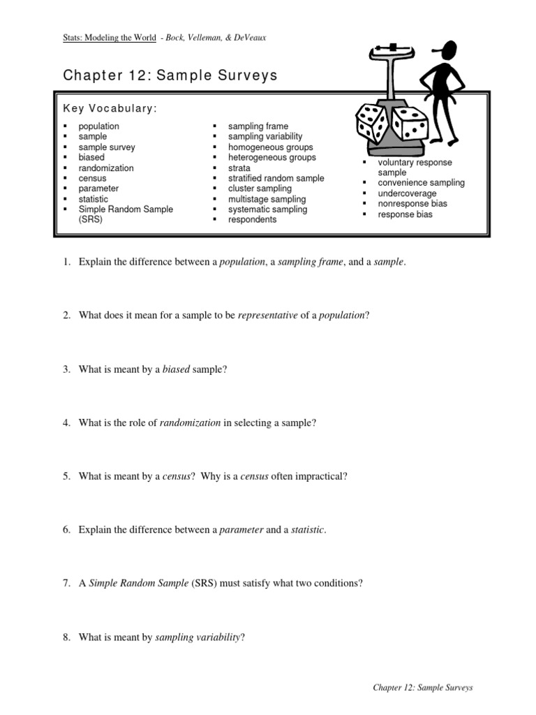 Chapter 12 Reading Guide | PDF | Sampling (Statistics) | Science