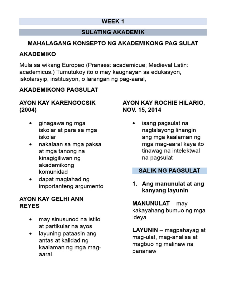 FPL Week 1-2 Reviewer | PDF