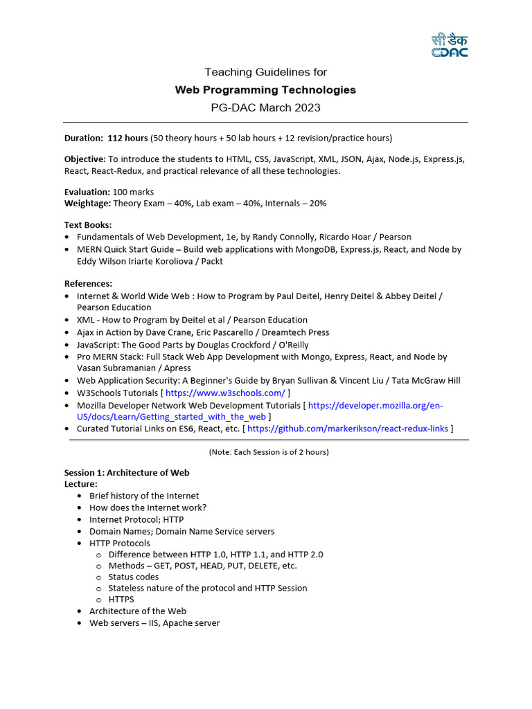 05 DAC - School - TG - Web Programming Technologies | PDF | J Query | Java Script