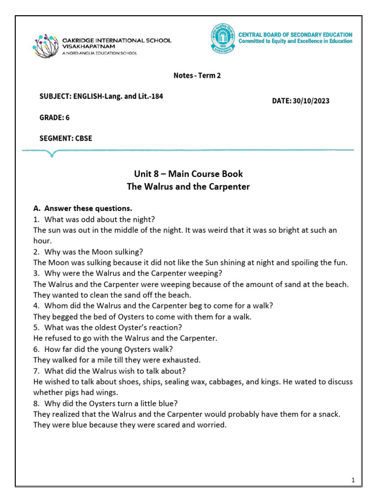 The Walrus and The Carpenter | PDF