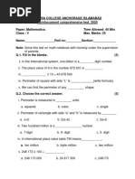 Class 5 Math Question | PDF | Mathematics | Elementary Mathematics