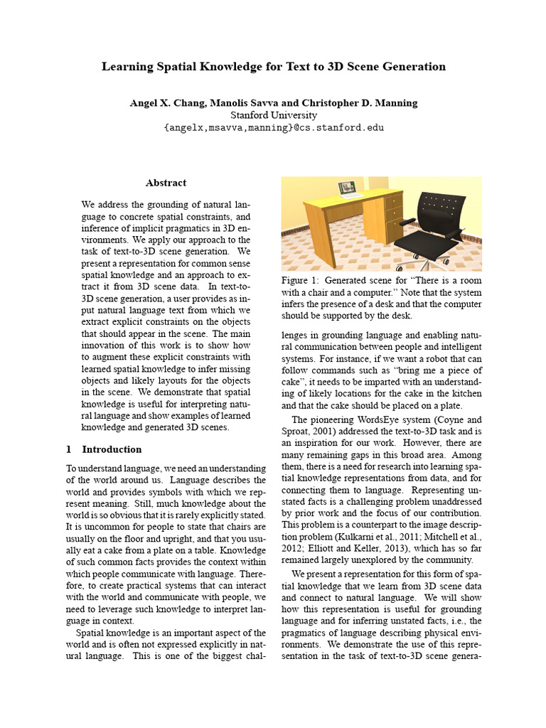 Spatial Emnlp2014 | PDF | Parsing | 3 D Computer Graphics