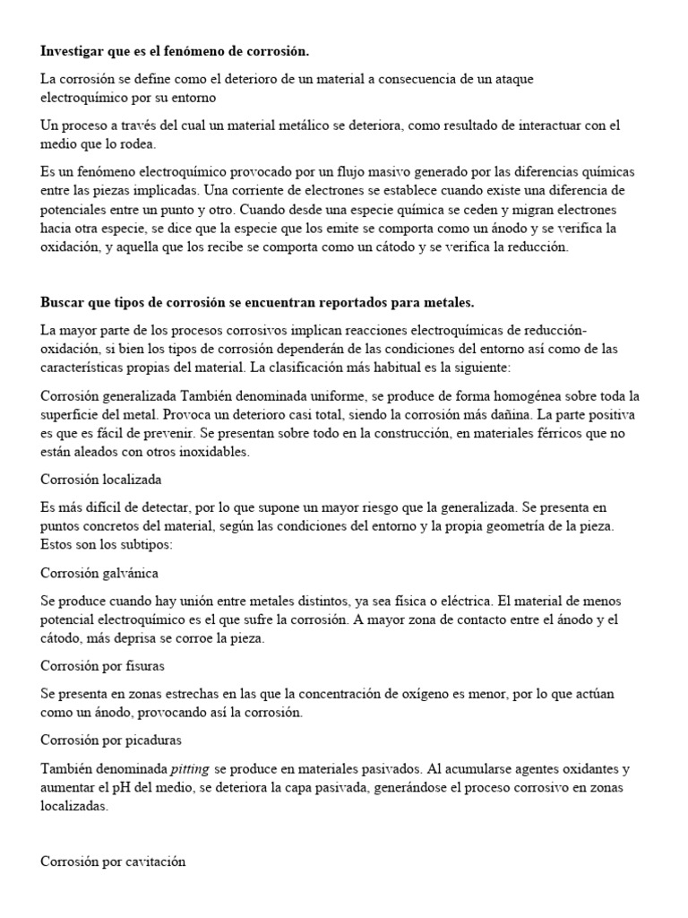 Previo 6 Corrosion Eqc | PDF | Corrosión | Electroquímica
