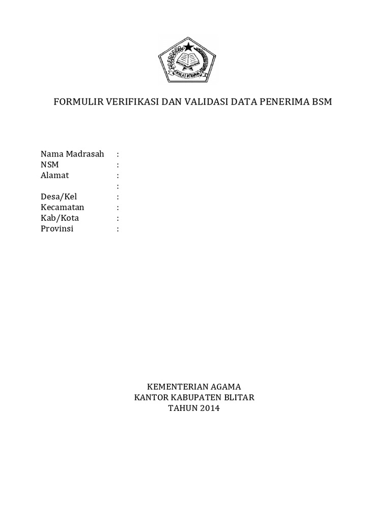Form Verifikasi Dan Validasi BSM 2014 | PDF