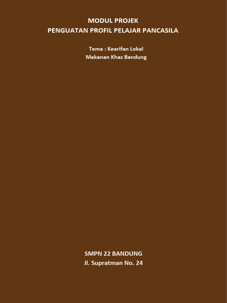 Contoh Modul-Projek-1 - Kearifan-Lokal | PDF | Karier & Perkembangan