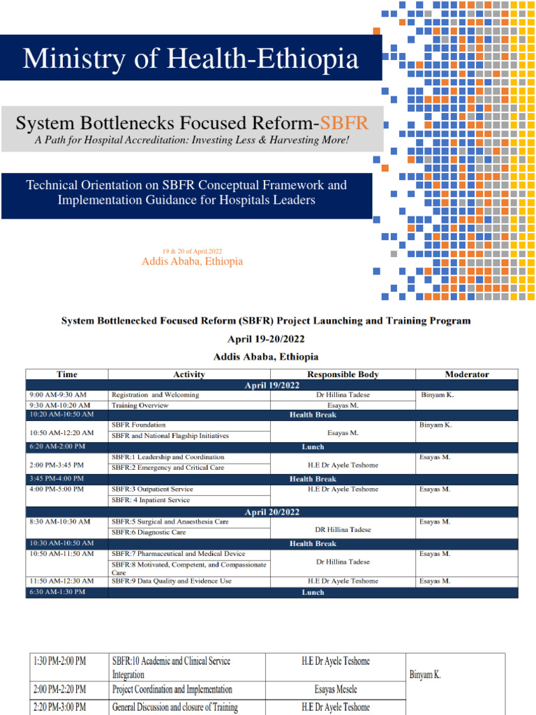 Final SBFR Training PPT 19th April 2022 MoH | PDF | Nursing | Patient