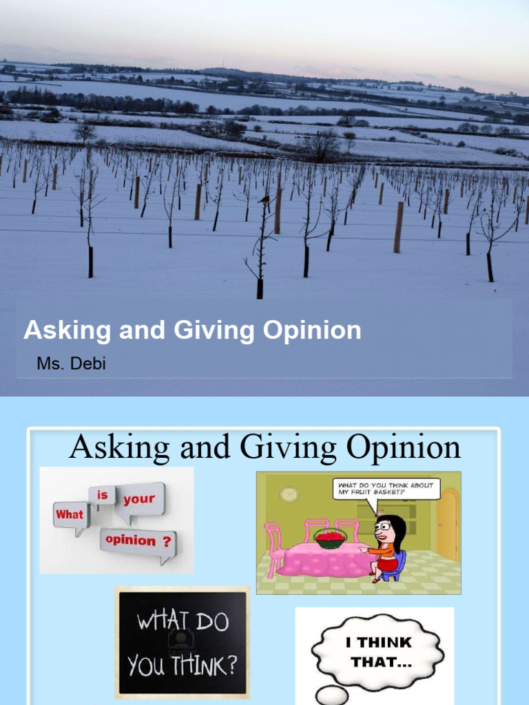 Asking and Giving Opinion | PDF