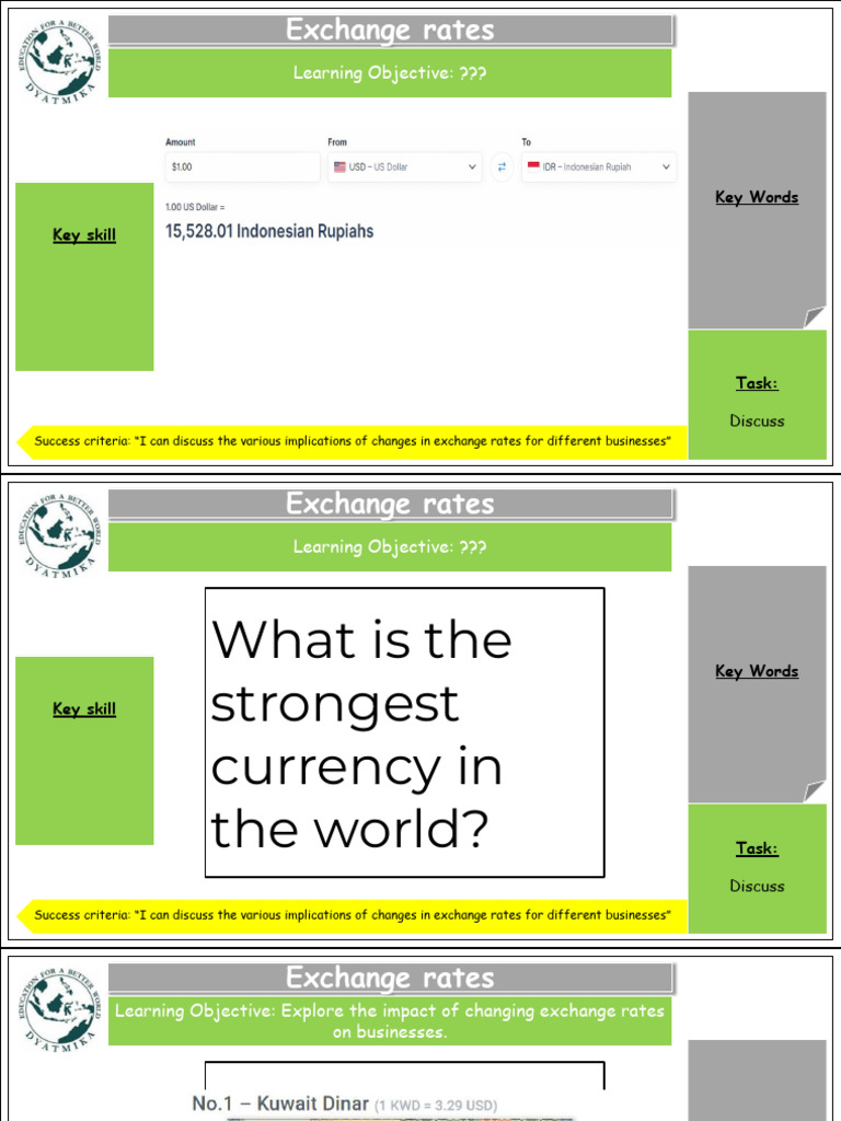 2c. Exchange Rates | PDF | Currency Appreciation And Depreciation ...