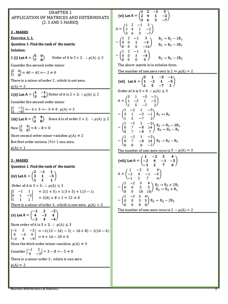12 BM MLM | Download Free PDF | Equations | Linear Algebra