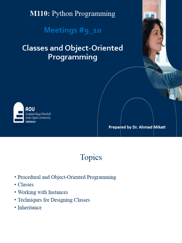 Python OOP: Classes & Methods Guide | PDF | Object Oriented Programming | Class (Computer ...