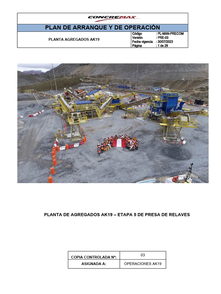 Plan de Arranque y de Operación - Parada de Planta v03 | PDF ...