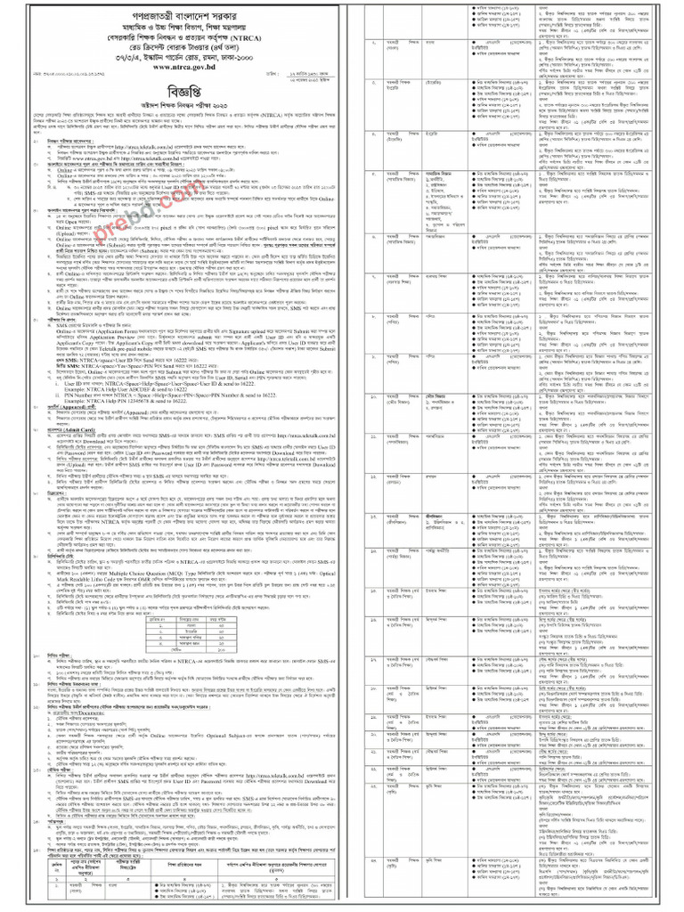 18th NTRCA Circular 2023 | PDF