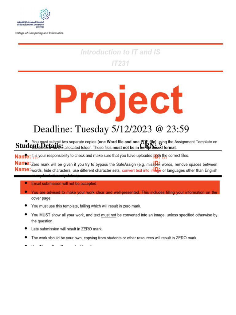 IT231 Project | PDF | Computer File | Computing